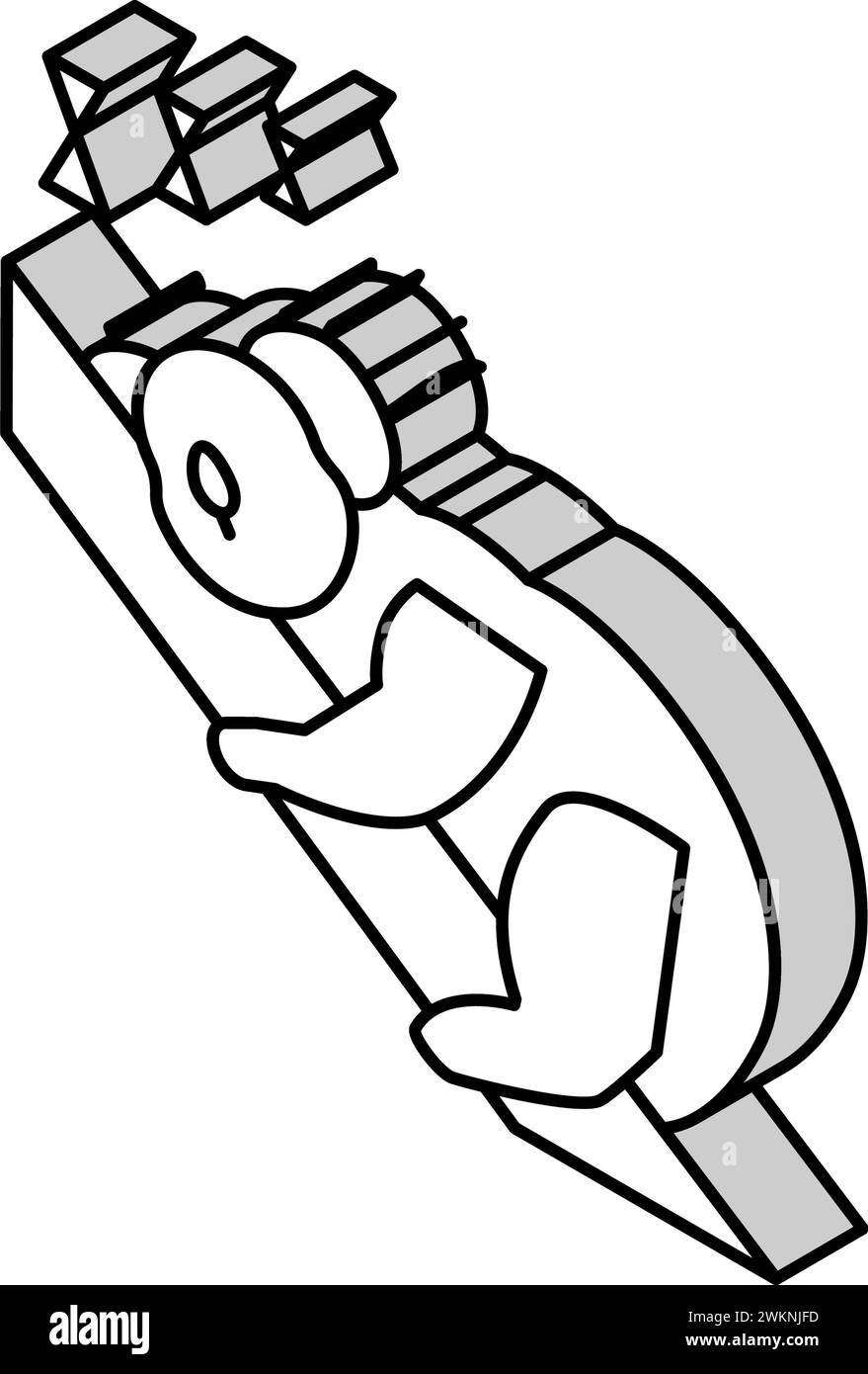 sleepy koala sleep night isometric icon vector illustration Stock ...