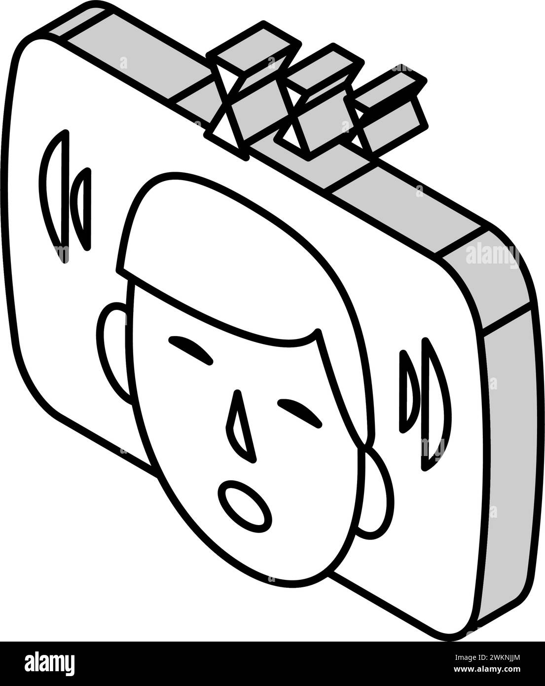 snoring sleep night isometric icon vector illustration Stock Vector ...