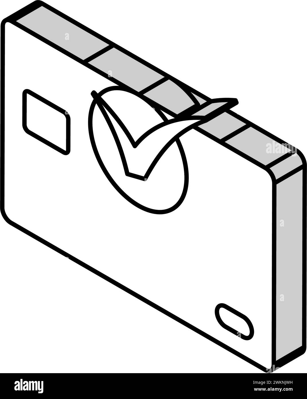 credit card green check isometric icon vector illustration Stock Vector ...