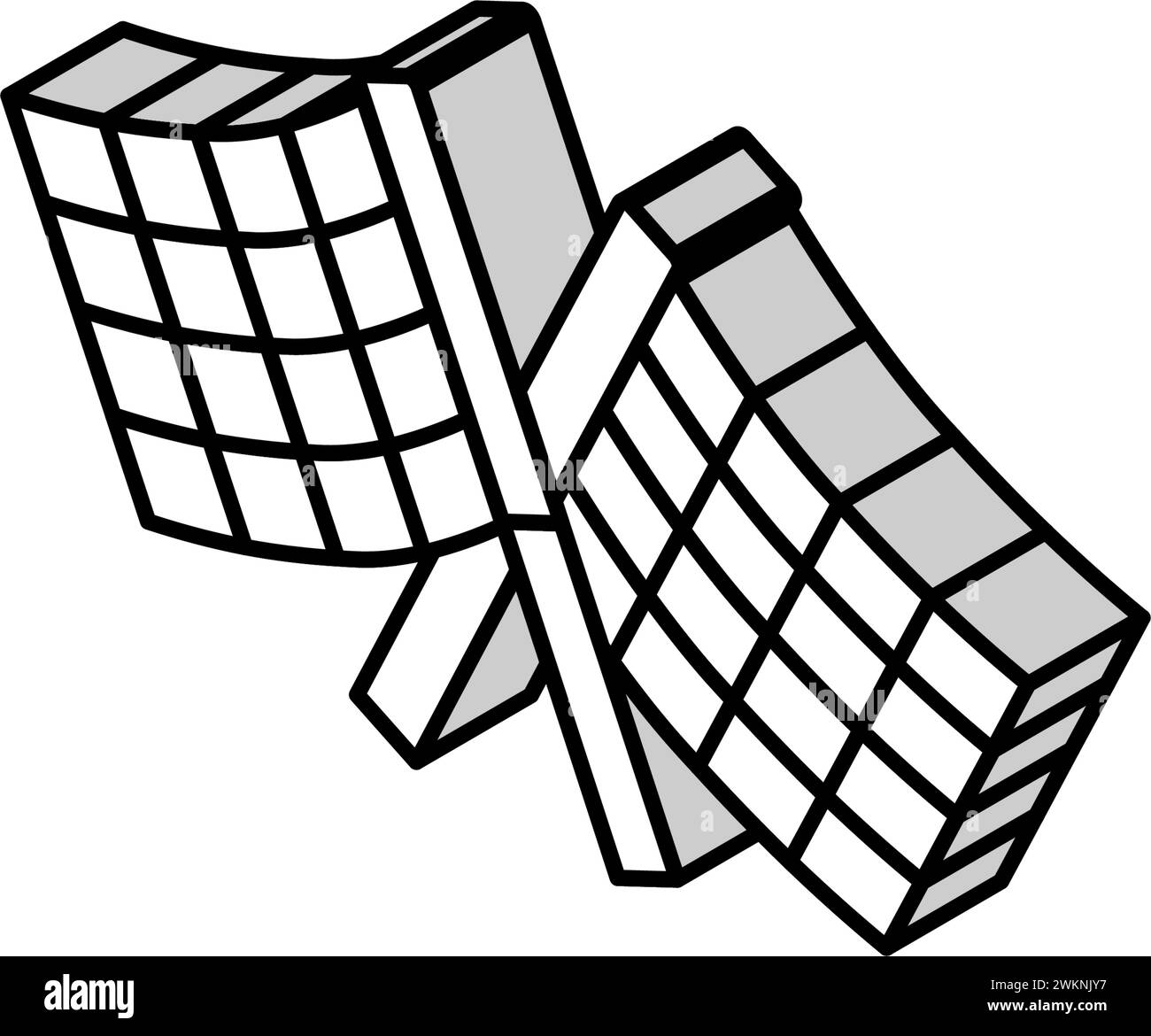 finish flag check mark isometric icon vector illustration Stock Vector ...