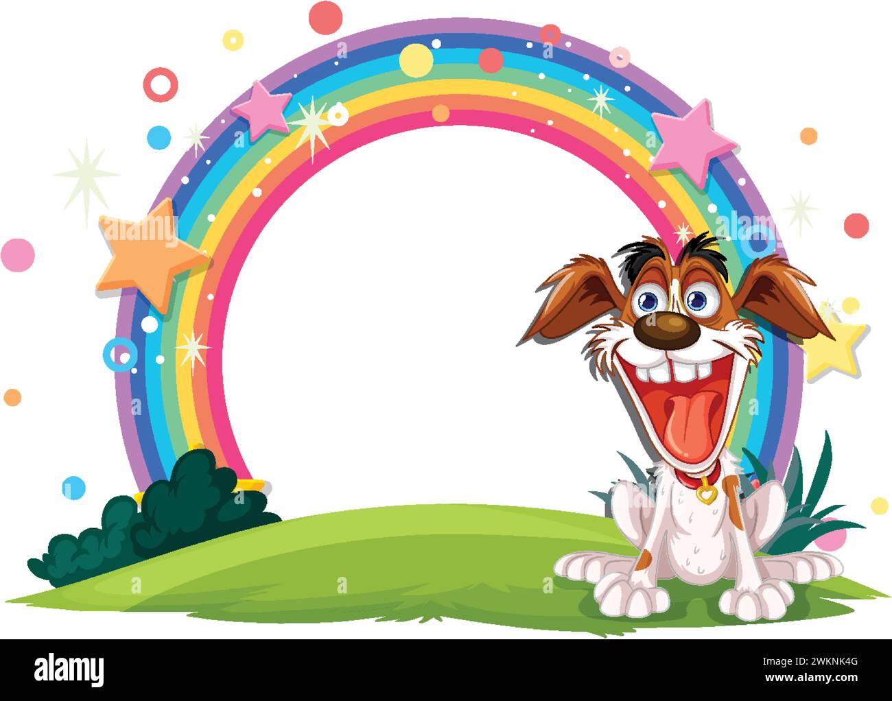 Dog rainbow sky domestic Stock Vector Images - Alamy