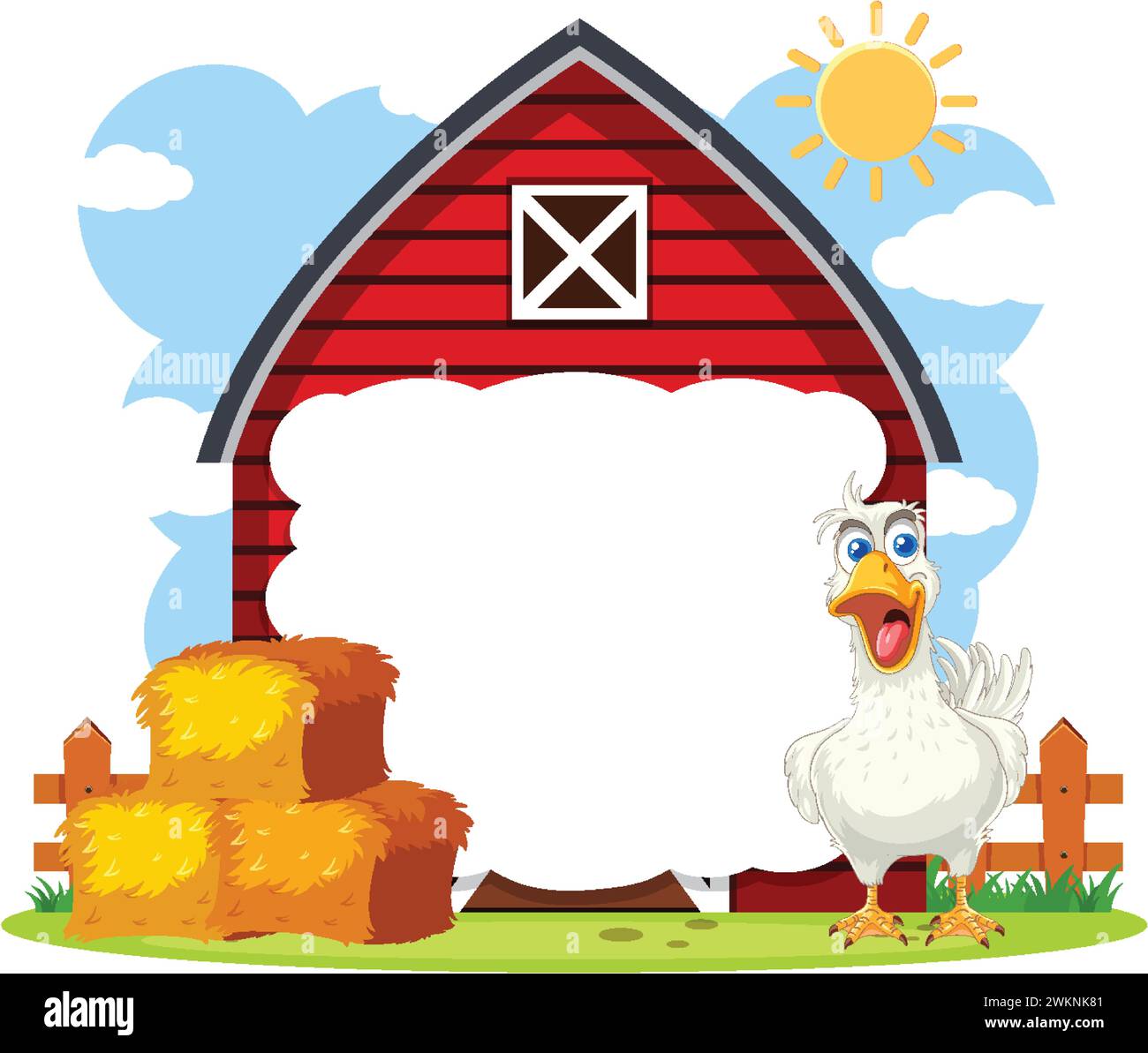 Farmyard barn cartoon hi-res stock photography and images - Alamy