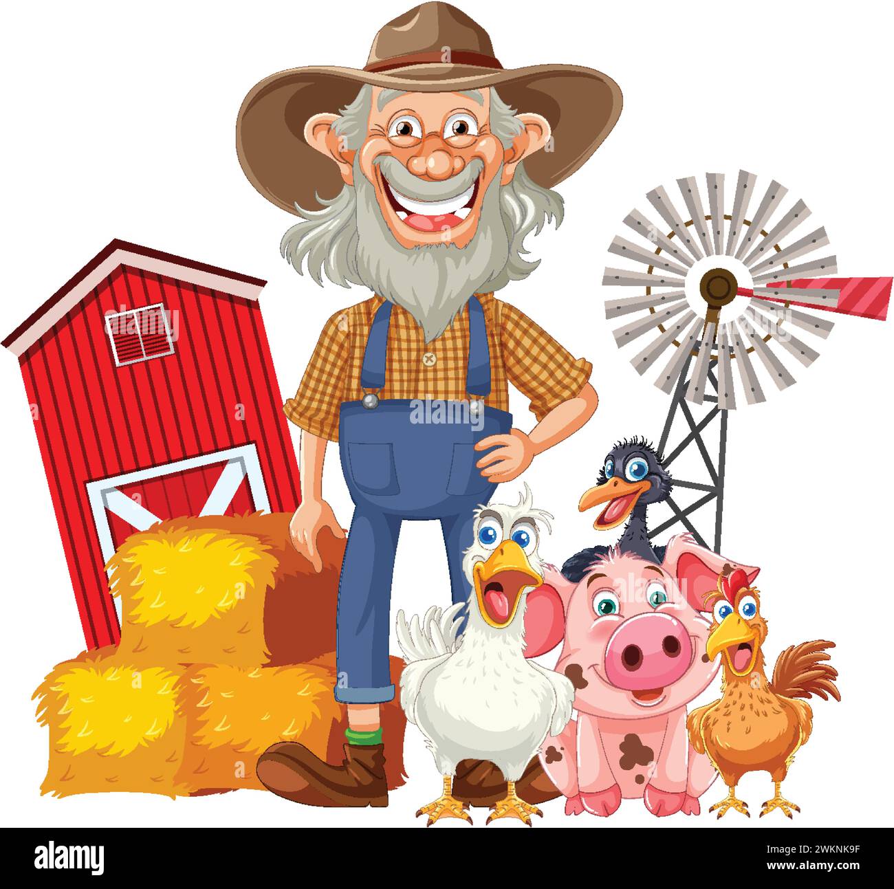 Farmyard cooperation Stock Vector Images - Alamy