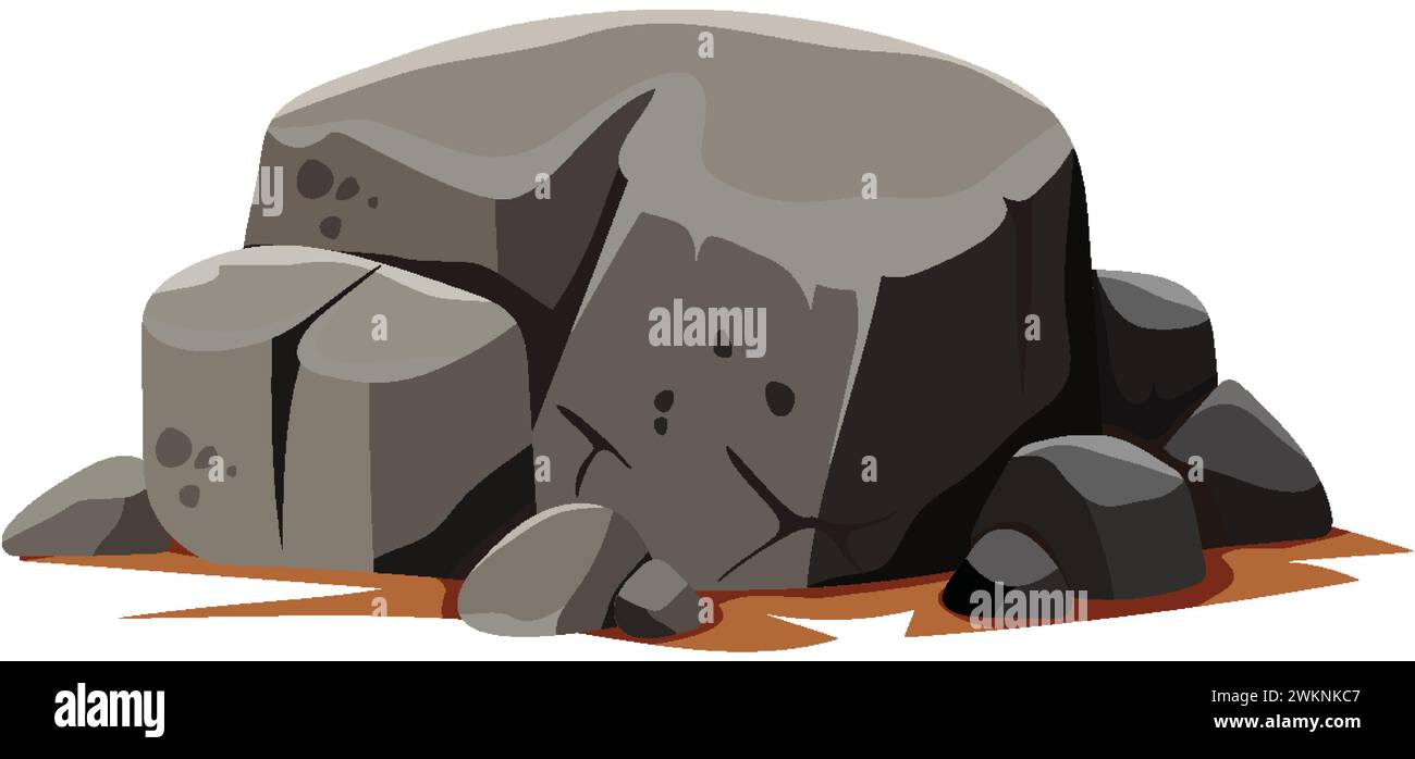 Vector illustration of various sized rocks Stock Vector Image & Art - Alamy