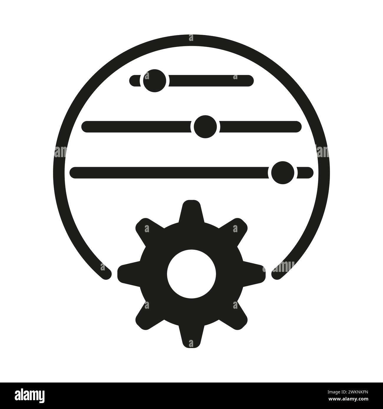 Setting icon. Gear, user preference symbol. Vector illustration. EPS 10 Stock Vector Image & Art ...