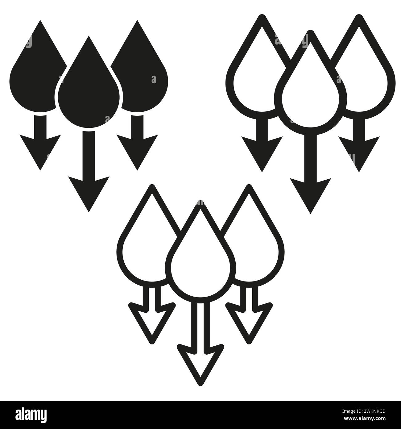 Humidity icon. Water level down sign. Moisture symbol. Vector ...