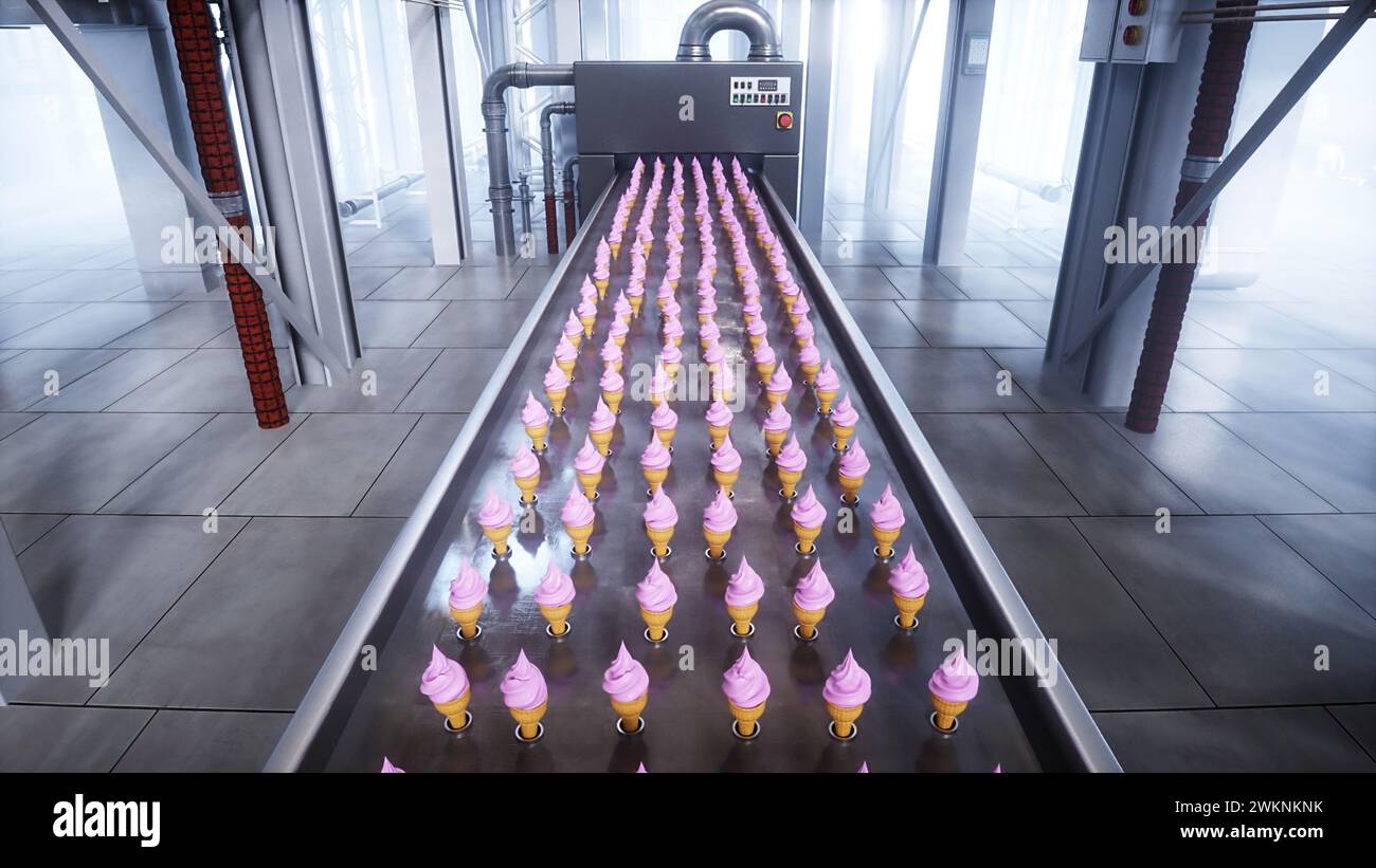 Food production line icecream hi-res stock photography and images - Alamy