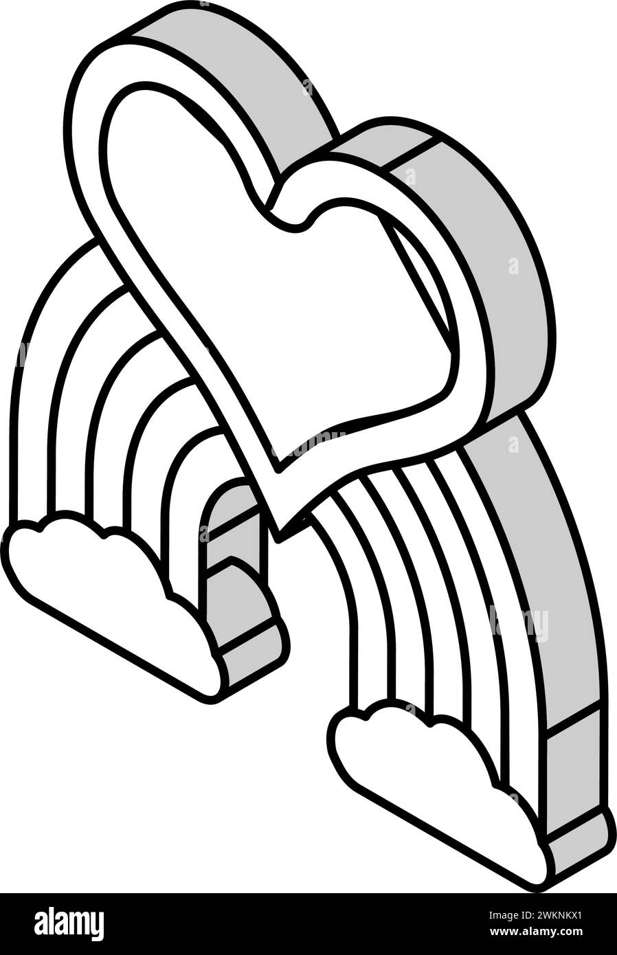 Cute rainbow hearts in Black and White Stock Photos & Images - Alamy