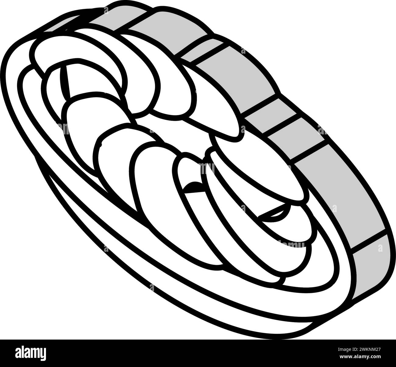 caprese salad italian cuisine isometric icon vector illustration Stock ...
