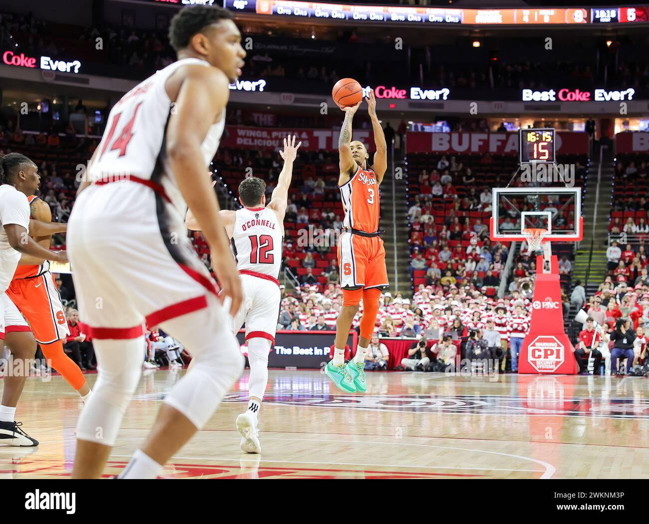 Raleigh, North Carolina, USA. 20th Feb, 2024. Syracuse Orange guard ...