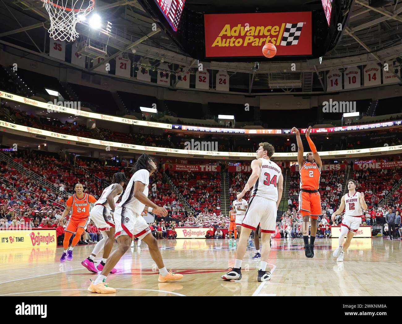 Raleigh, North Carolina, USA. 20th Feb, 2024. Syracuse Orange guard JJ ...