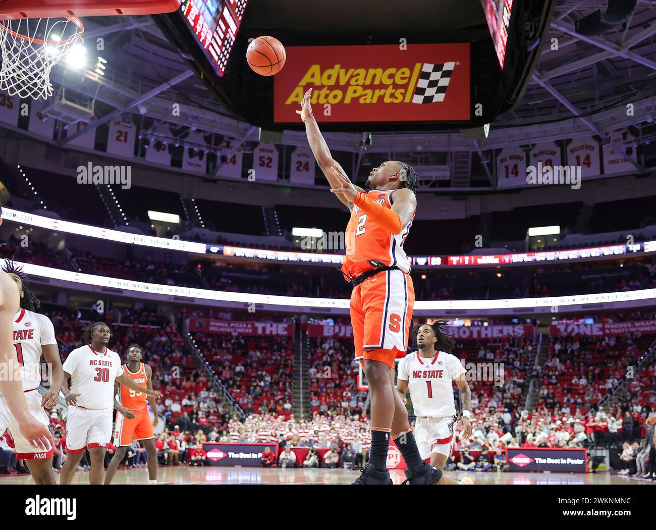 Raleigh, North Carolina, USA. 20th Feb, 2024. Syracuse Orange guard JJ ...