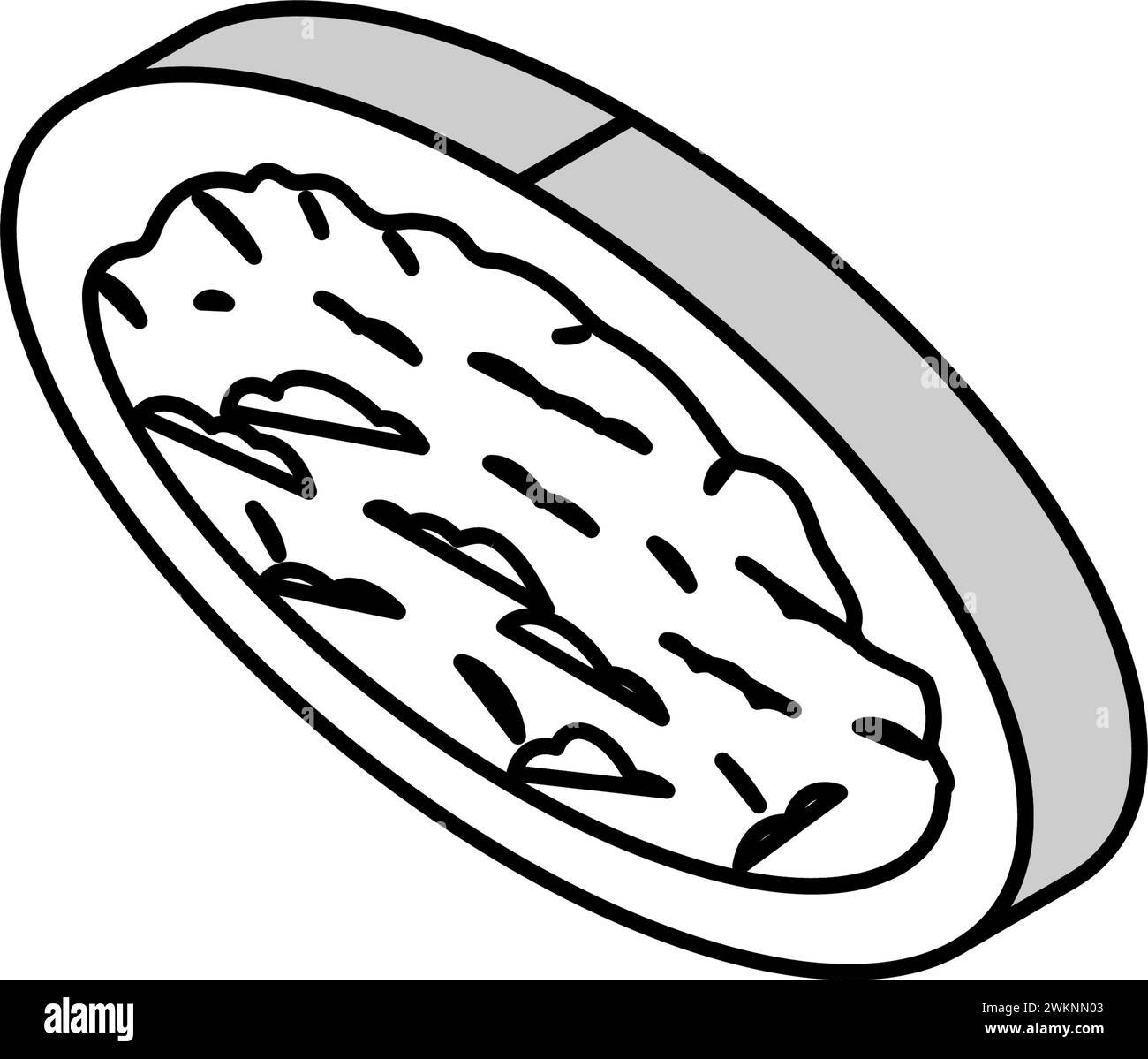 risotto milanese italian cuisine isometric icon vector illustration ...