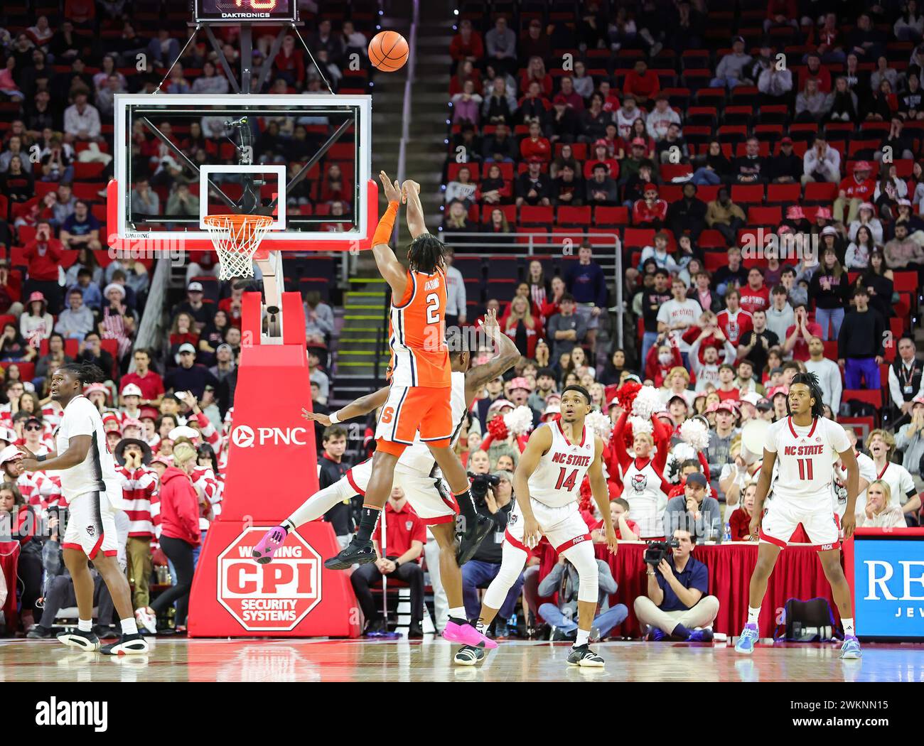 Raleigh, North Carolina, USA. 20th Feb, 2024. Syracuse Orange guard JJ ...
