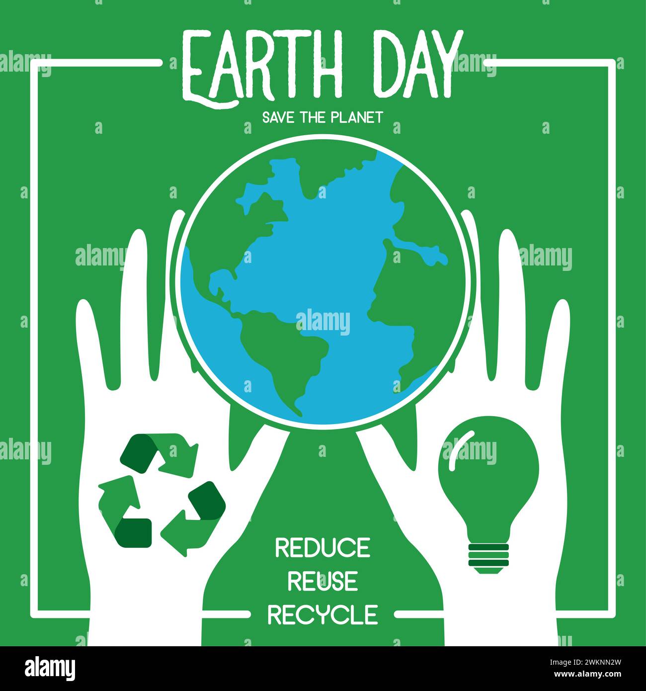 Pair of hands and planet earth Earth day poster Vector Stock Vector ...