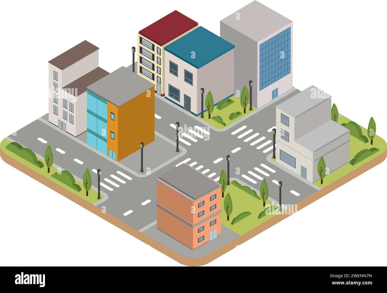 Isometric view of a city Vector Stock Vector Image & Art - Alamy