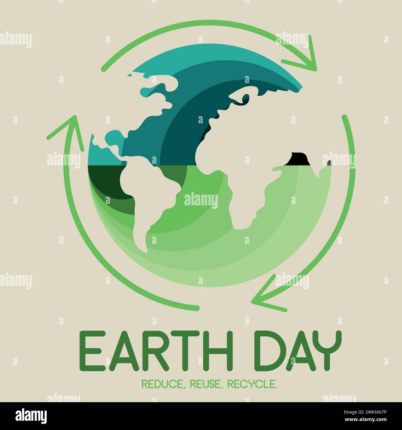 Isolated green and blue planet earth Save the planet poster Vector ...
