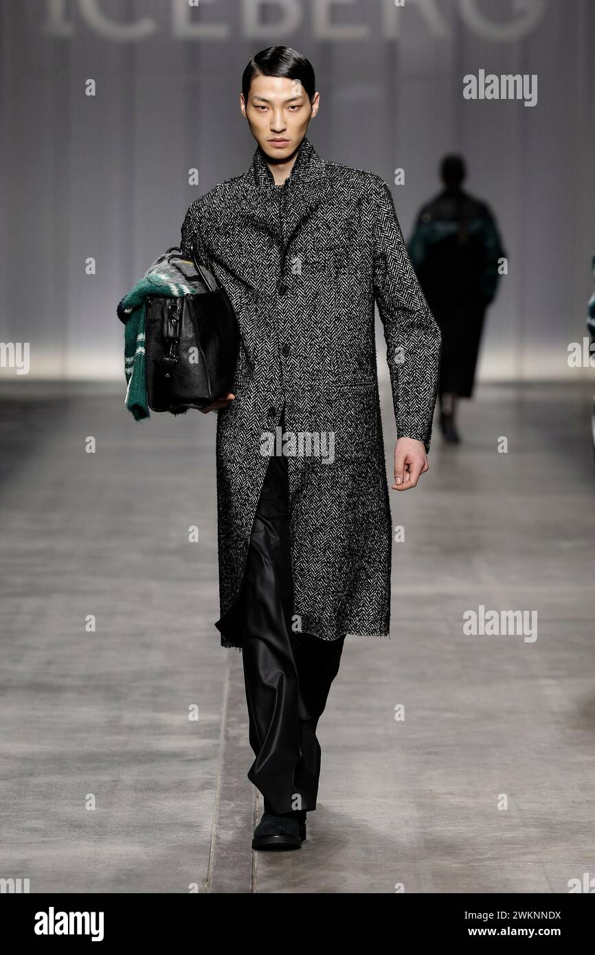 Milan, Italien. 21st Feb, 2024. ICEBERG Fall/Winter 2024 runway during ...