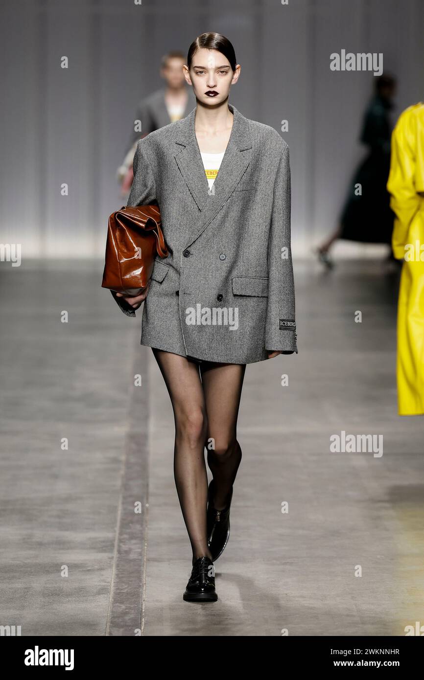 Milan, Italien. 21st Feb, 2024. ICEBERG Fall/Winter 2024 runway during ...