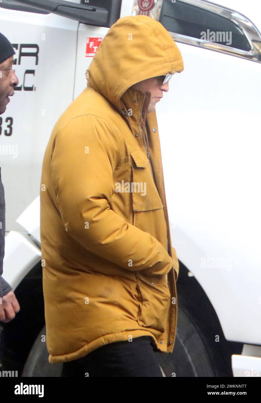 New Yorkk, NY, USA. 21st Feb, 2024. Robert Pattinson seen shooting a ...