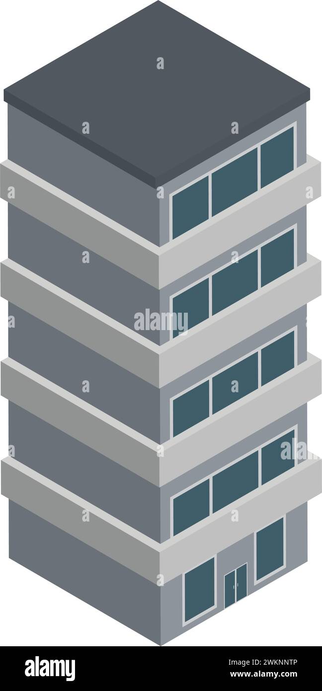 Colored isometric building icon Vector Stock Vector Image & Art - Alamy