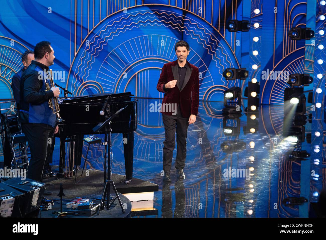 Naples, Italy. 19th Feb, 2024. Luigi Esposito (Gigi e Ross) attends the ...