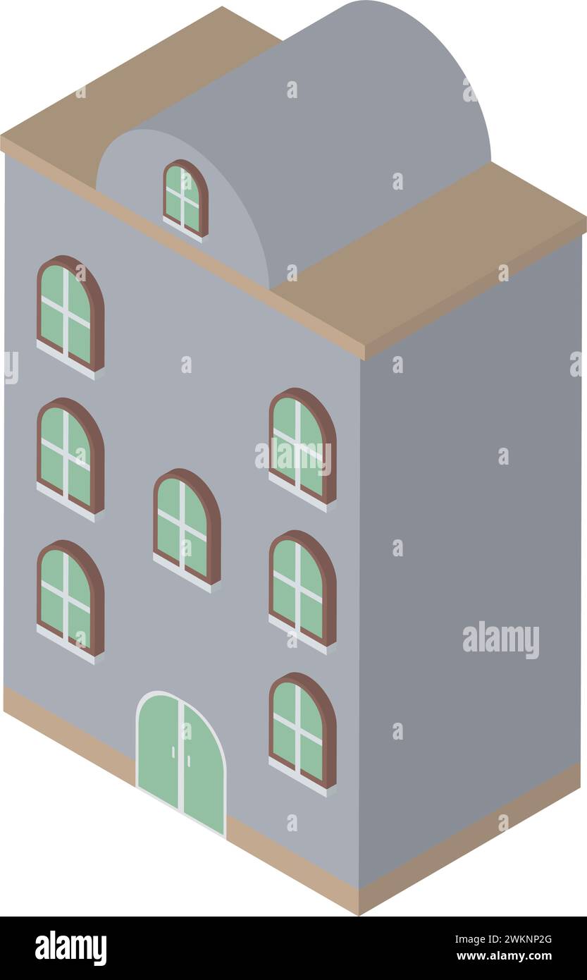 Colored isometric building icon Vector Stock Vector Image & Art - Alamy