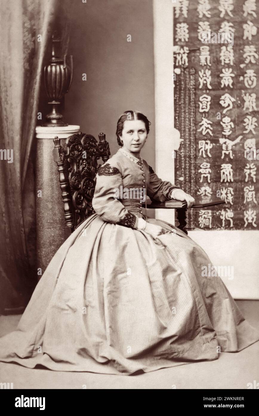 1866 Studio portrait of Jane Elizabeth "Jennie" Faulding (1843-1904 ...