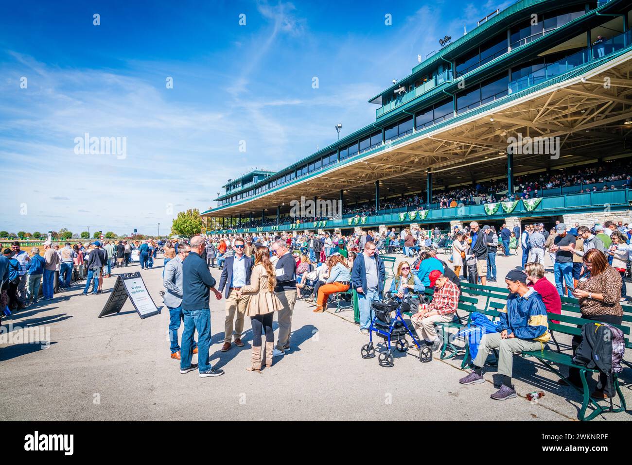 Keeneland, Lexington, Kentucky, October 18, 2023: Grand Stand of the ...
