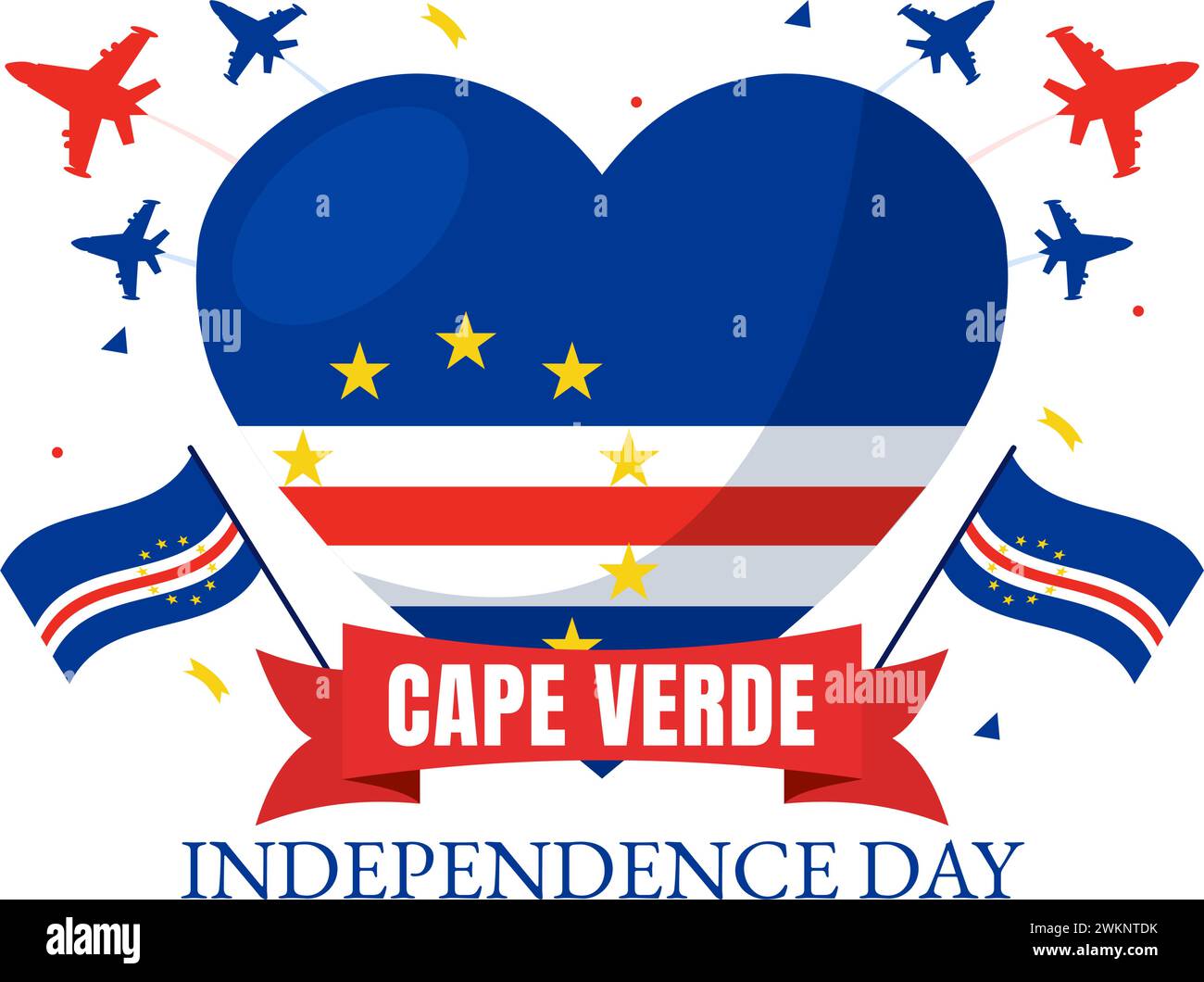 Happy Cape Verde Independence Day Vector Illustration on July 5 with ...