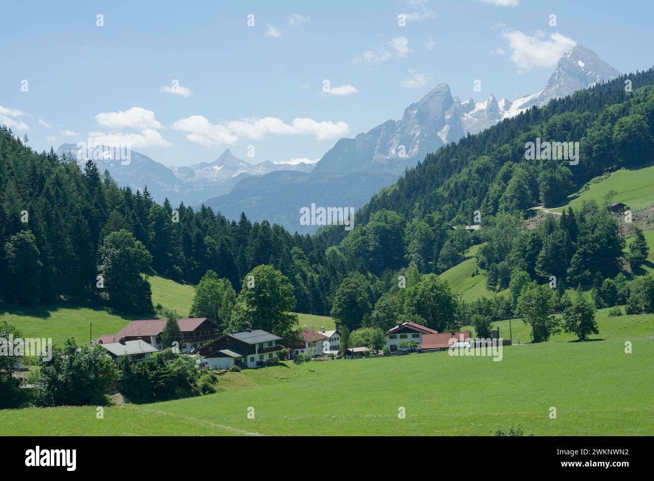 View of the Watzmann massif, Berchtesgaden, Watzmann, Upper Bavaria ...