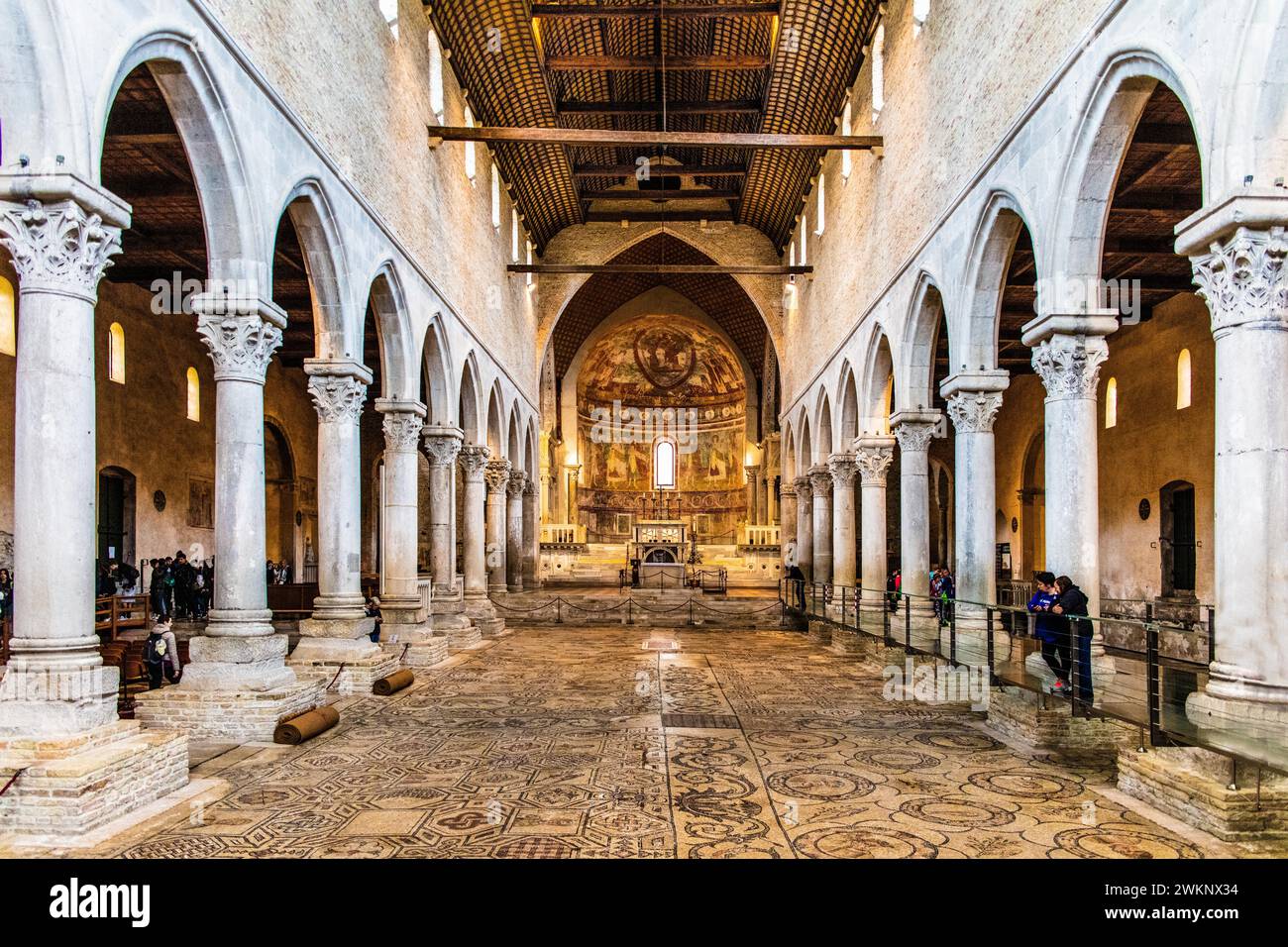 Basilica of Aquileia from the 11th century, largest floor mosaic of the ...