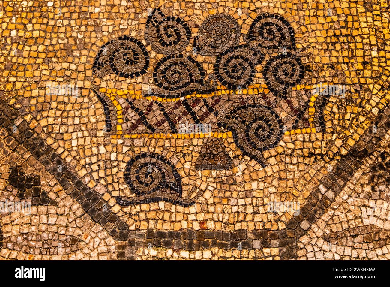 Snail mosaics, crypt of the excavations from the 4th century, Crypta ...