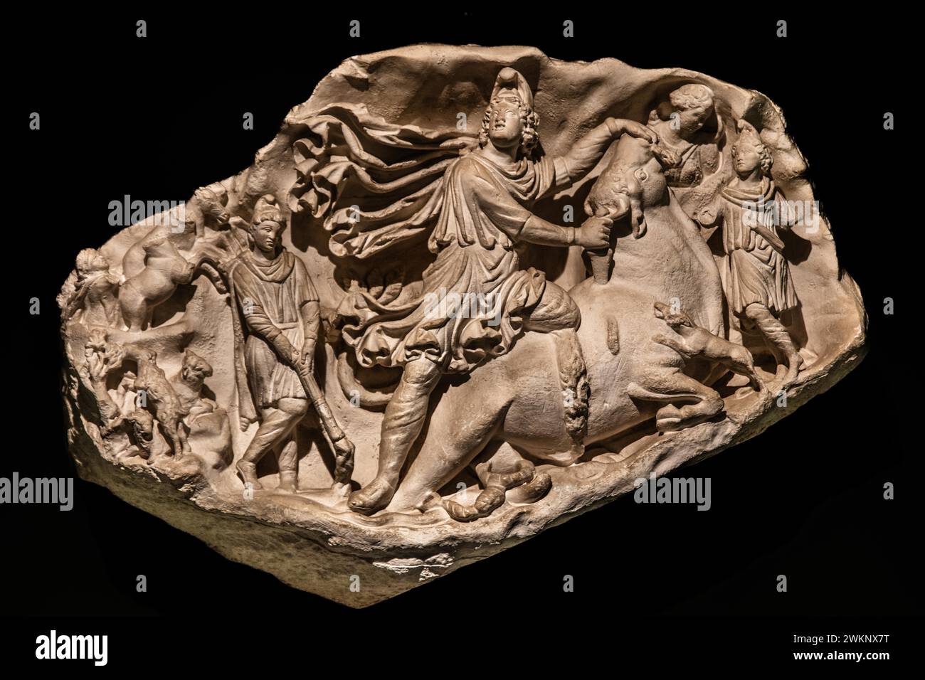 Relief of Mithras killing a bull, 19th century National Archaeological ...