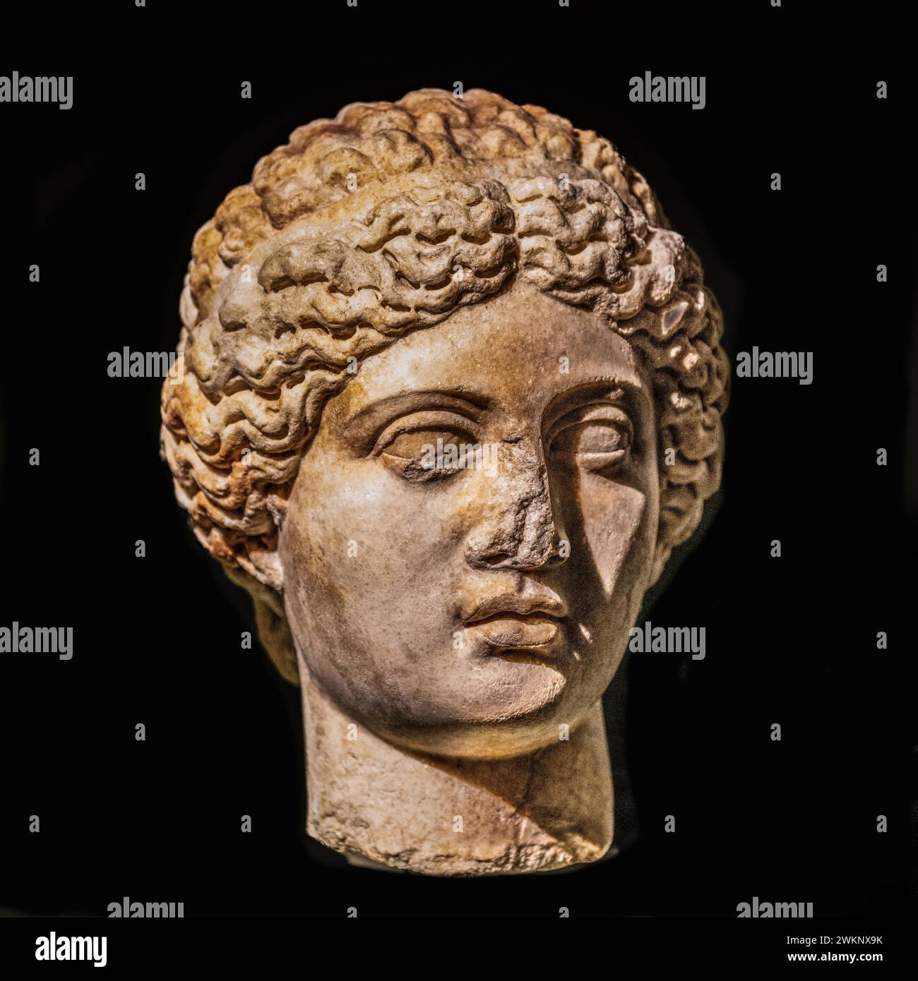 Head of Venus, 1st century, National Archaeological Museum, Villa ...