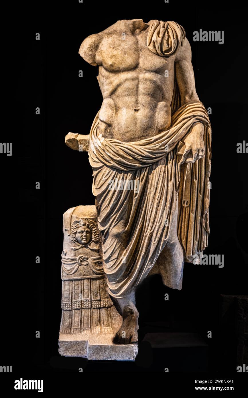 Statue of Navarch, 1st century, National Archaeological Museum, Villa ...