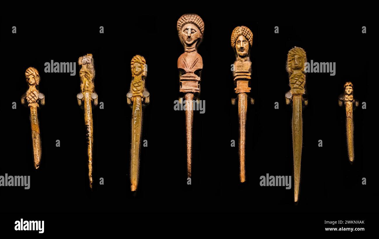 Hairpins, 1st-4th century, National Archaeological Museum, Villa Cassis ...