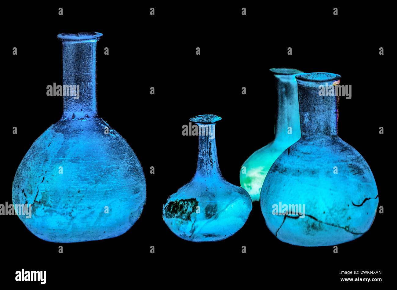 Blue Glass Vessels, National Archaeological Museum, Villa Cassis ...