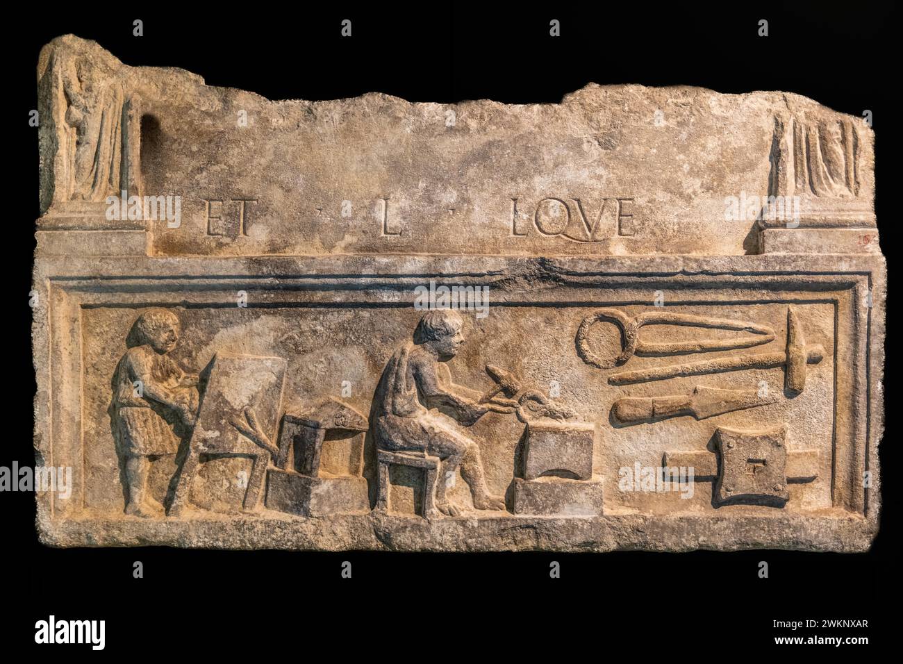 Relief with blacksmith's workshop, 1st century, National Archaeological ...