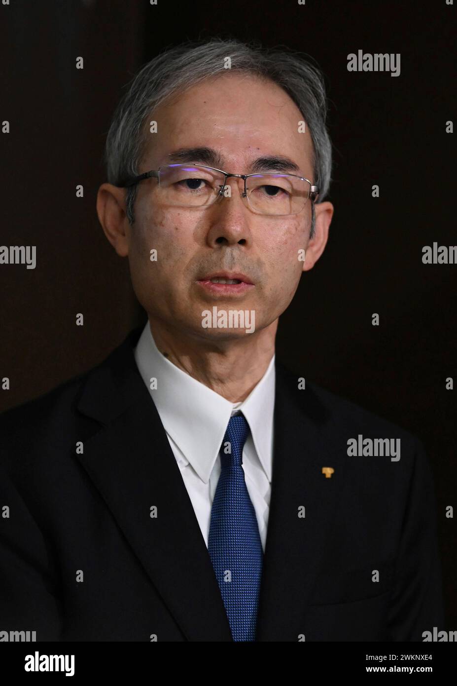 Toyota Industries Corporation President Koichi Ito speaks to media after receiving a correction ...