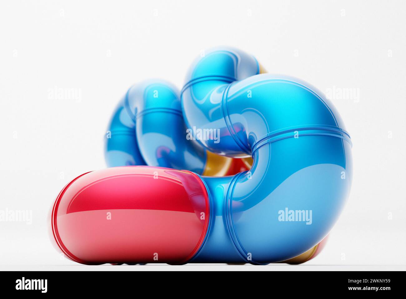 3D rendering, abstract bright figure . Colorful creative wallpaper with ...