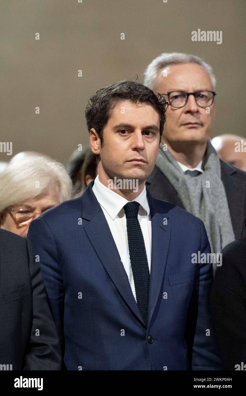 French Prime Minister Gabriel Attal during a state ceremony for Missak ...