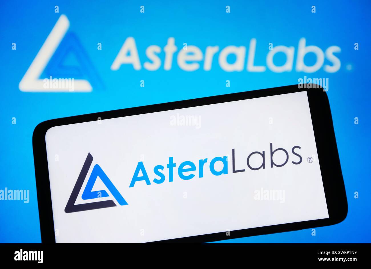 Ukraine. 21st Feb, 2024. In this photo illustration, Astera Labs logo ...