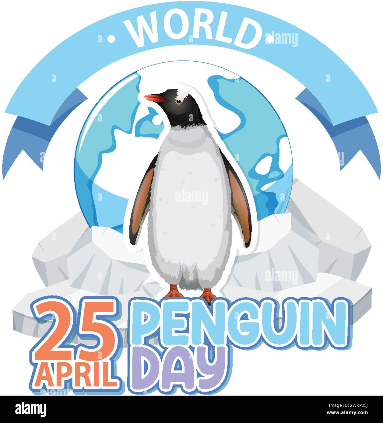 Vector graphic of a penguin for World Penguin Day Stock Vector Image ...