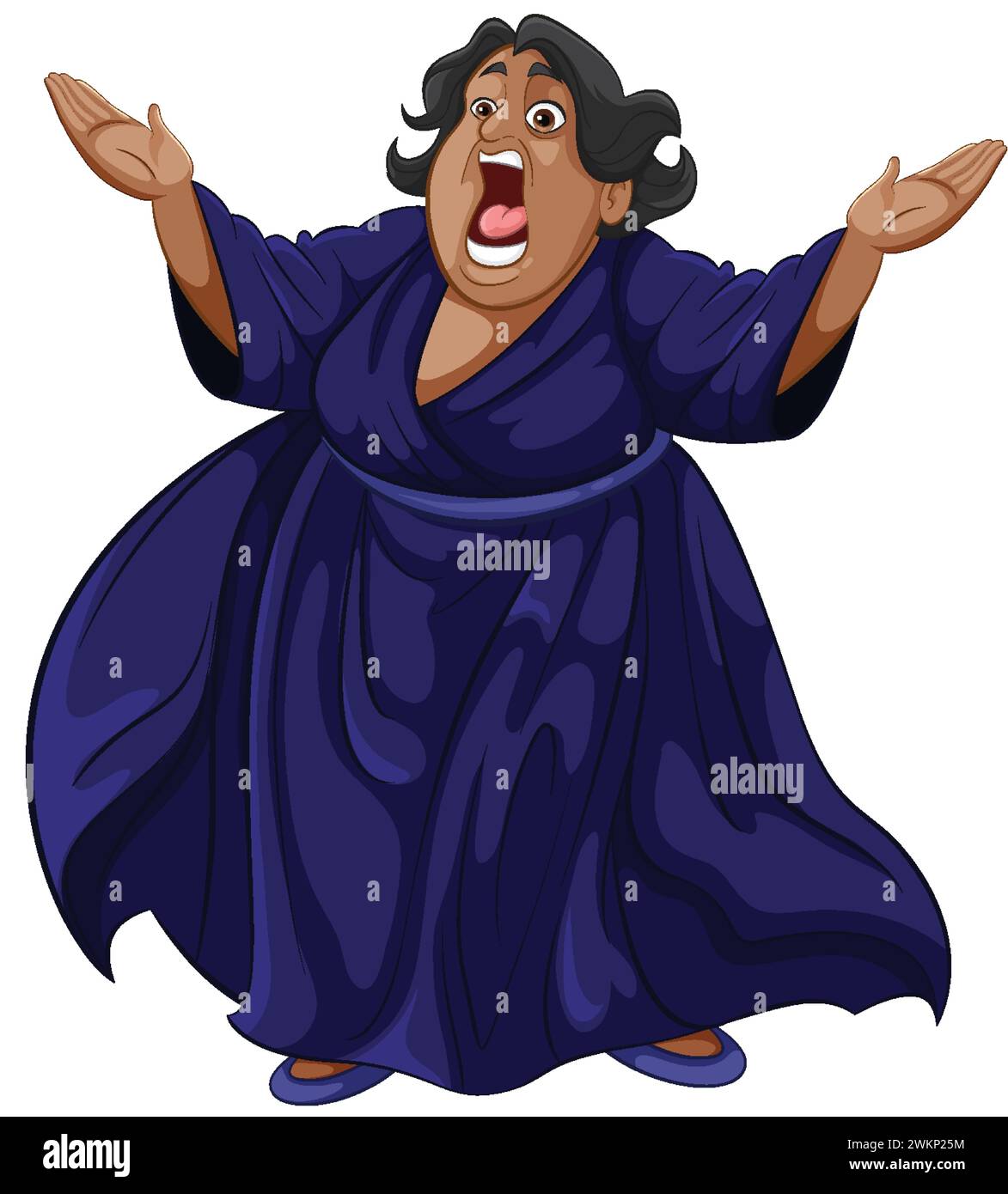 Illustration of a passionate opera singer singing Stock Vector Image ...