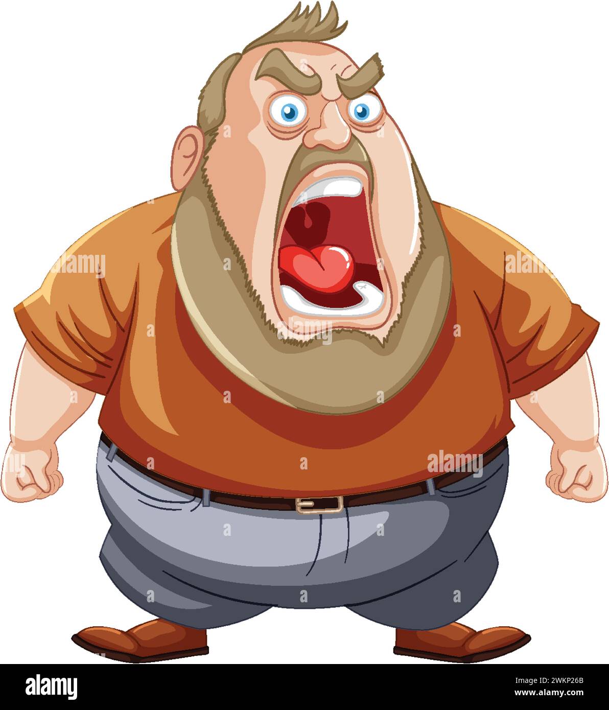 Cartoon of a man yelling with visible anger Stock Vector Image & Art ...