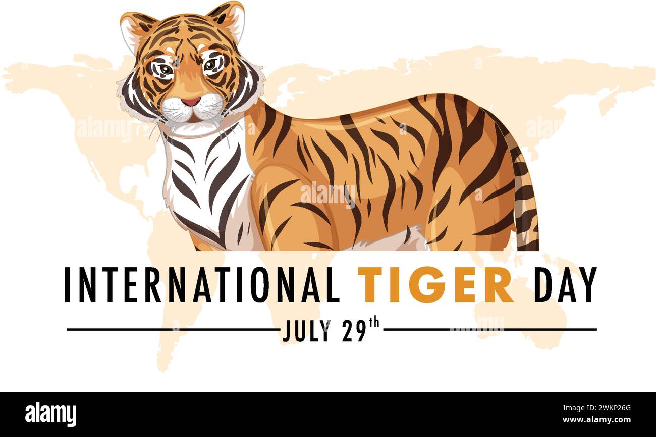 Vector illustration for International Tiger Day event Stock Vector ...
