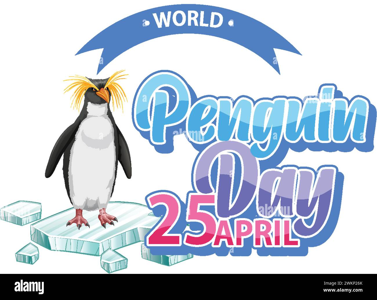Vector graphic of a penguin for World Penguin Day Stock Vector Image ...