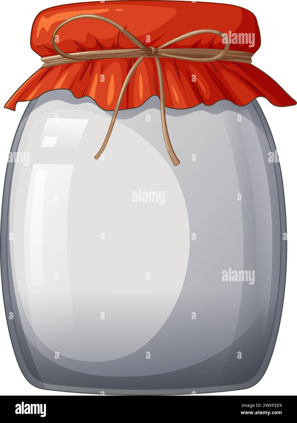 Vector illustration of a sealed empty glass jar Stock Vector Image ...