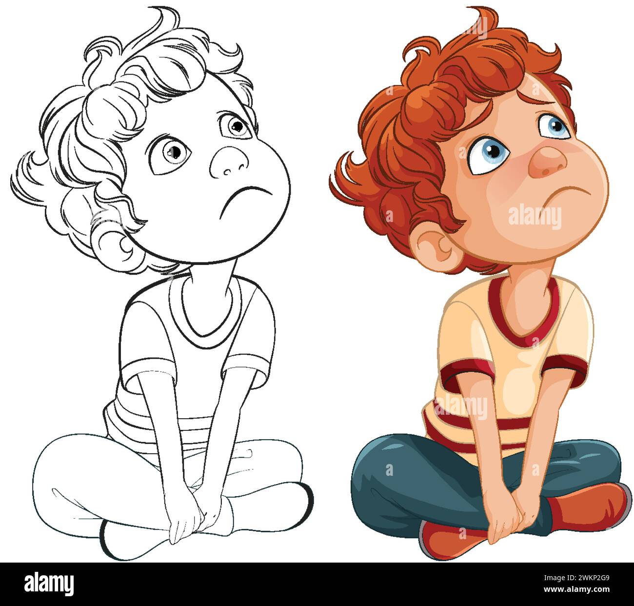 Sad posture Stock Vector Images - Alamy